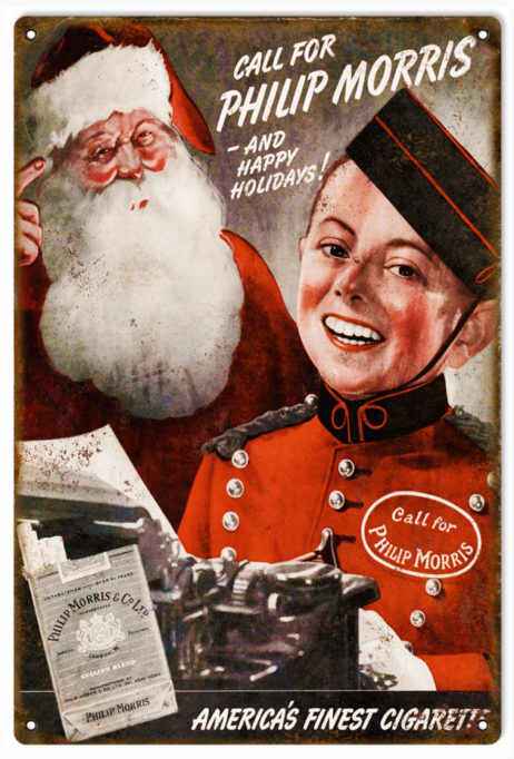 Philip Morris Holiday Americas Cigarettes Tobacco Sign - Reproduction ...