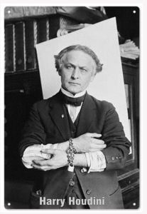 Reproduction Harry Houdini In Chains Circus Sign. 12"x18 ...