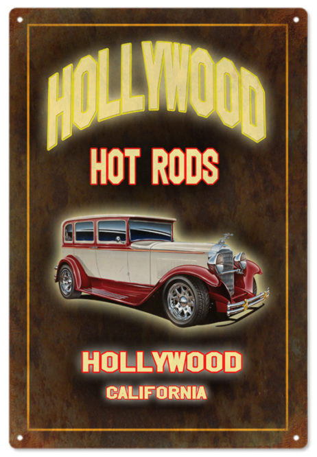 Hollywood's Classic Hot Rod Car Garage Art Sign - Reproduction Vintage ...