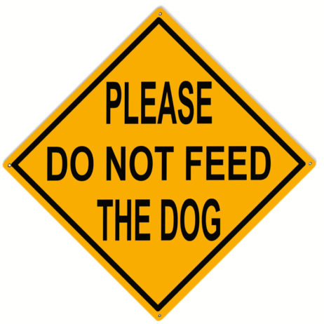 Please Do Not Feed The Dog Sign 12x12 - Reproduction Vintage Signs