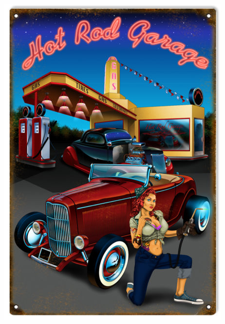 Custom Hot Rod Garage Sign - Reproduction Vintage Signs