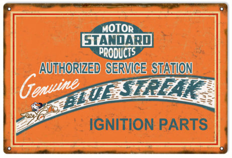 Reproduction Blue Streak Parts Sign - Reproduction Vintage Signs