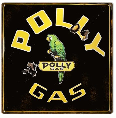 Reproduction Polly Gasoline Sign 12x12 - Reproduction Vintage Signs