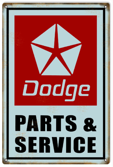 Reproduction Dodge Parts & Service Sign - Reproduction Vintage Signs