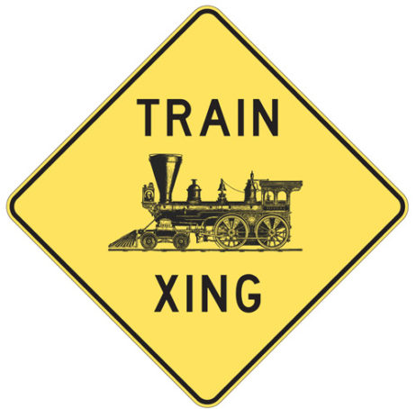 RR-1 Railroad Xing Sign 12"x12" - Reproduction Vintage Signs