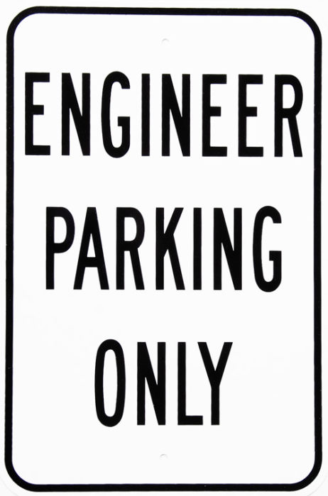 Engineer Parking Only Railroad Sign 8x12 - Reproduction Vintage Signs