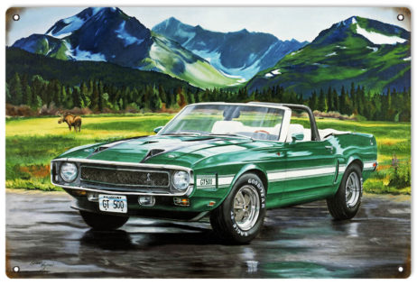 GT 500 Mustang Garage Art Metal Sign By Donna Wayman-Mauer 12"x18 ...