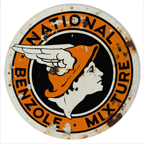 Reproduction National Benzole Motor Oil Sign 14 Round - Reproduction ...