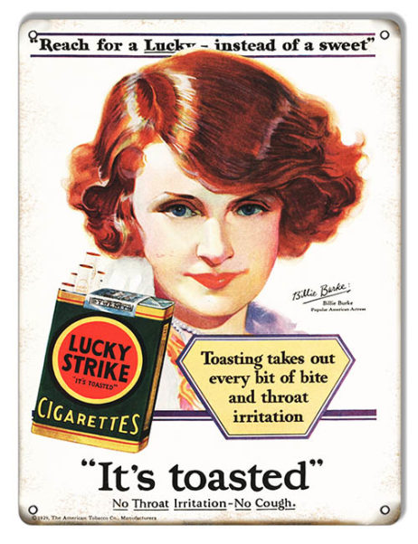 Reproduction Lucky Strike Cigarettes Its Toasted Sign 9x12 ...
