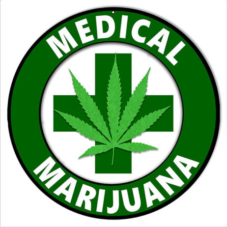 Medical Marijuana Cannabis Sign 14 Round - Reproduction Vintage Signs