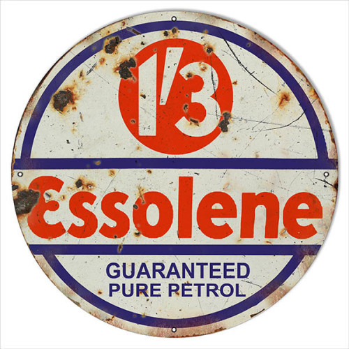 Extra Large Distressed Essolene 13 Motor Oil & Gas Station Sign 24 ...