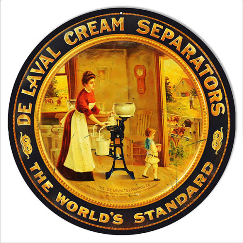 Standard De Laval Cream Country Sign 14 Round - Reproduction Vintage Signs