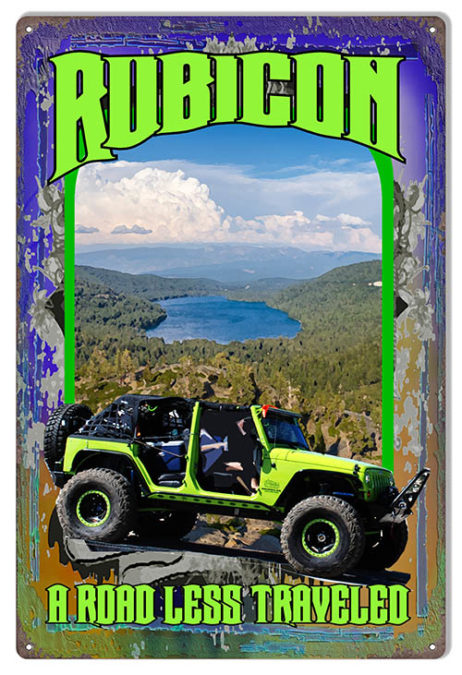 Road LessTraveled Jeep Reproduction Sign By Artist Phil Hamilton 12x18 ...