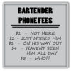 Bartender Phone Fees Bar Reproduction Sign 12x12 - Reproduction Vintage ...