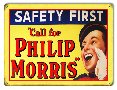 Safety First Philip Morris Cigarette Ad Reproduction Sign 9x12 ...