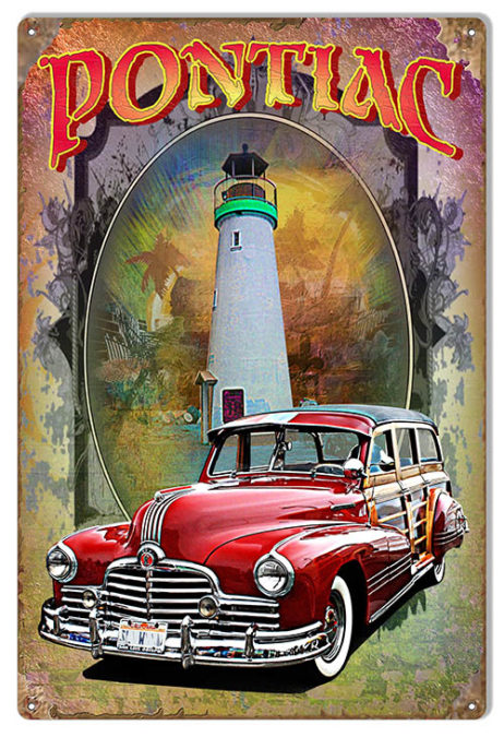Pontiac Reproduction Sign By Artist Phil Hamilton 12x18 - Reproduction ...