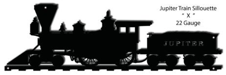 Jupiter Train Silhouette Laser Cut Out 7x23.5 - Reproduction Vintage Signs