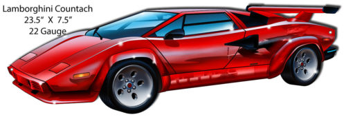 Lamborghini Countach Laser Cut Out By Artist Bernard Oliver 7.5x23.5 ...