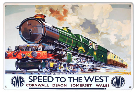 GWR Railroad Reproduction Sign 12x18 - Reproduction Vintage Signs