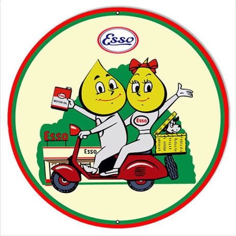 ESSO Motor Scooter Motor Oil Reproduction Sign 14x14 - Reproduction ...