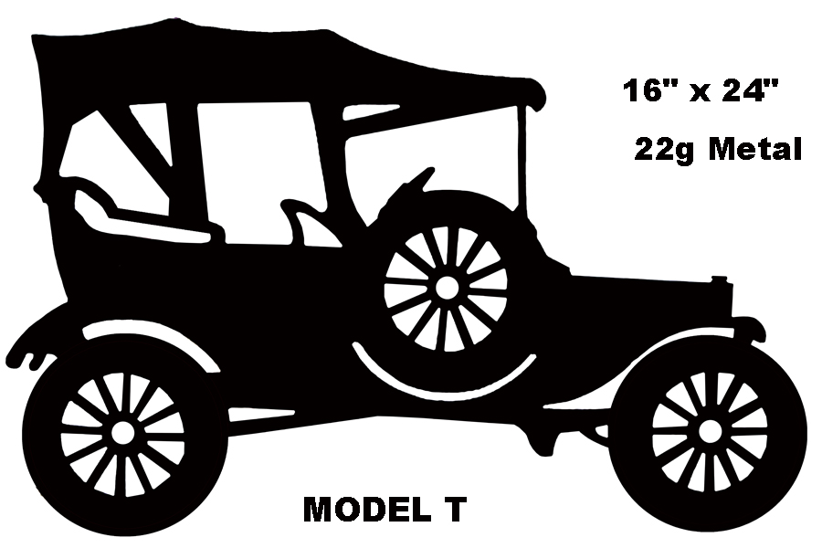 Ford Model T Reproduction Hot Rod Laser Cut Out Silhouette Sign 16"x24 ...