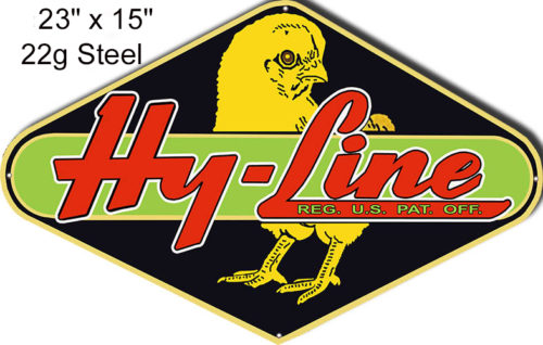 Hy-Line Fresh Chickens Reproduction Laser Cut Out Country Sign 15"x23.5 ...