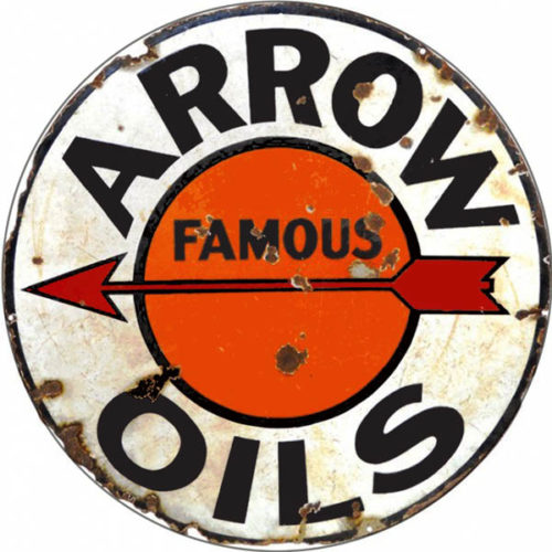 Arrow Motor Oils Reproduction Gas Station Metal Sign 14x14 Round ...