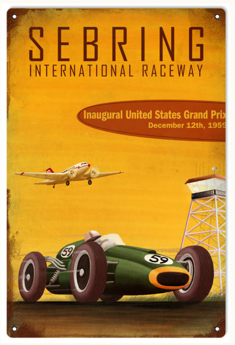Sebring International Raceway Reproduction Garage Shop Metal Sign 12x18 ...