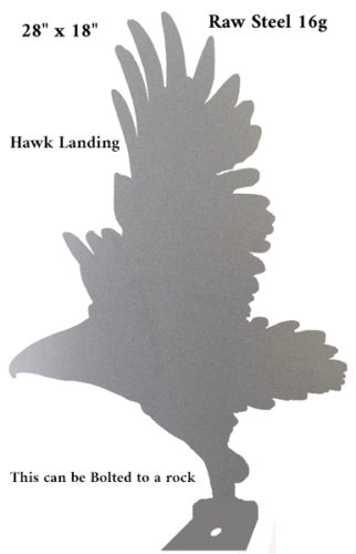 Hawk Landing Laser Cut Out Raw Steel Metal Sign 18x28 - Reproduction ...