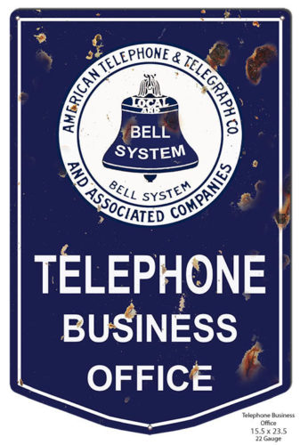Bell Telephone Cut Out Reproduction Nostalgic Metal Sign 15.5x23.5 ...