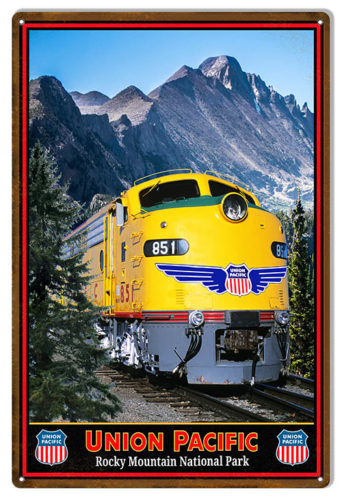 Union Pacific Railroad Rocky Mountain National Park Metal Sign ...